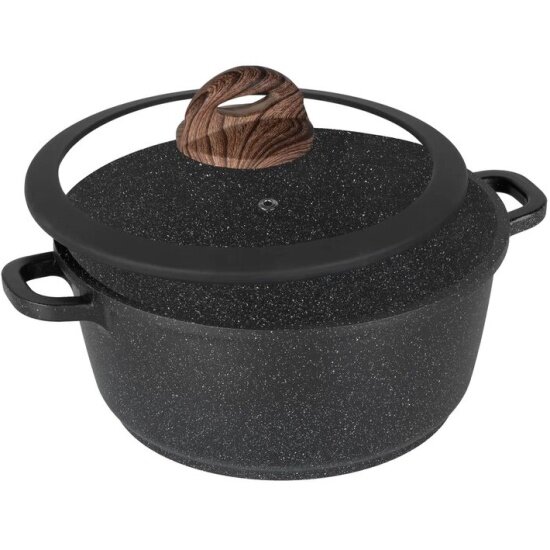 Кастрюля Panairo "Induction" 3,3 л. с крышкой и литыми ручками, индукция (PAN-KAS-3-AL-K. wd-I)