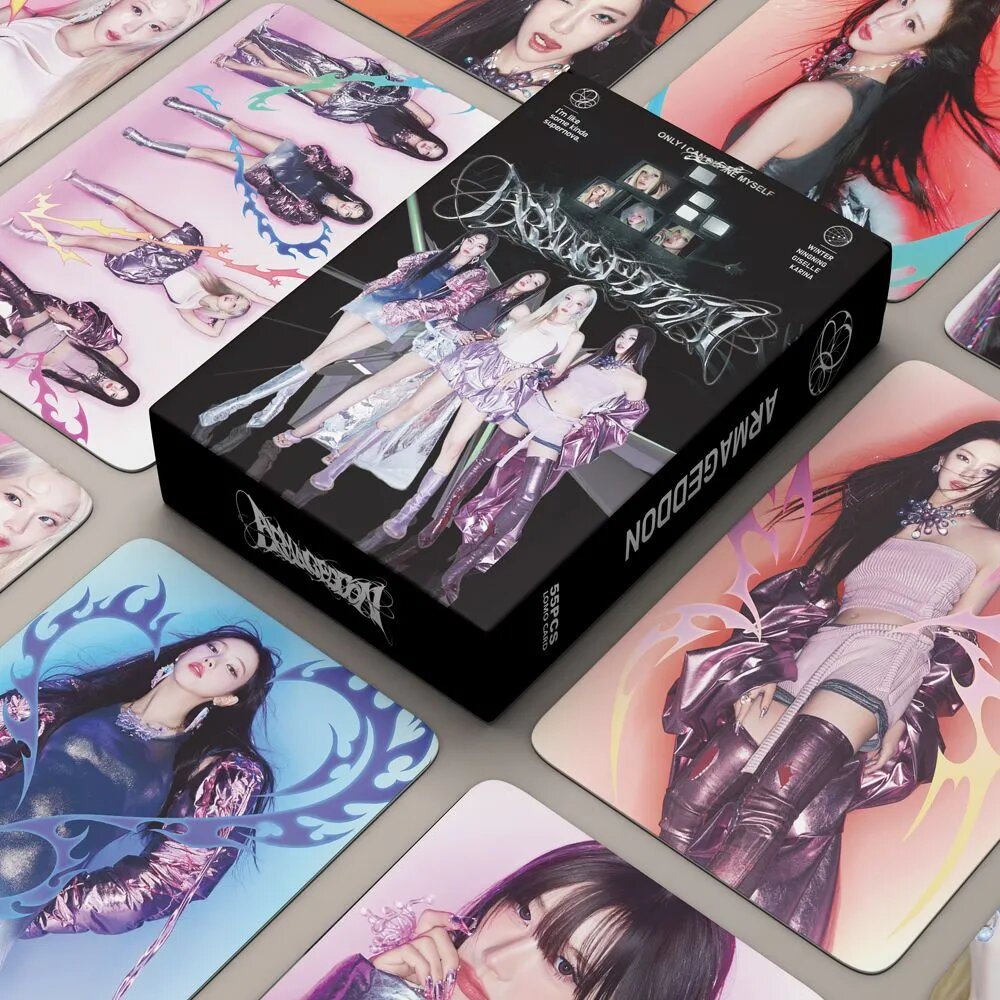 Кпоп Kарточки AESPA LOMO 55 шт. AESPA альбом ARMAGEDDON Карты Эспа плакаты PHOTO Cards