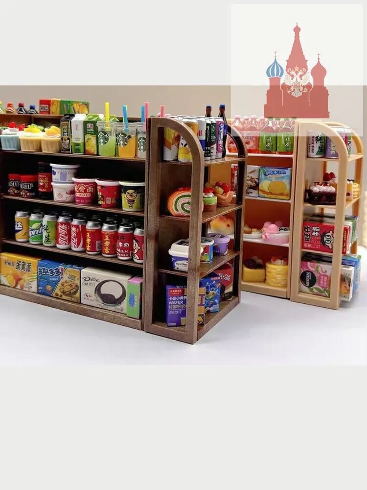 Игровой набор Магазин для кукол Аксессуар для кукол Еда и напитки Миниатюры