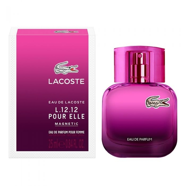 Женские духи Лакост фиолетовые 25 мл - Lacoste Eau De Lacoste L 12.12 Magnetic Pour Elle