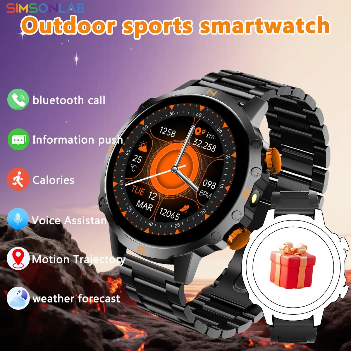 Smart Watch Double Black 1.5'HD — фото 1