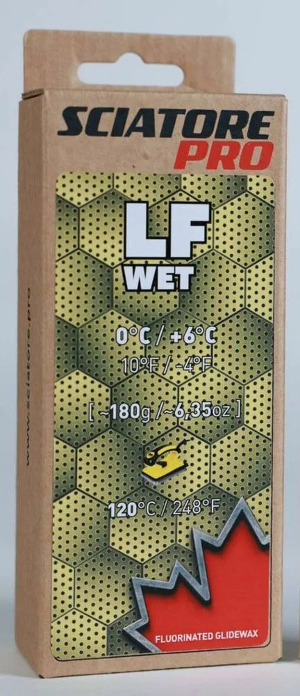 Парафин лыжный Sciatore Pro LF WET 180гр. бледно желтый 6°.0°