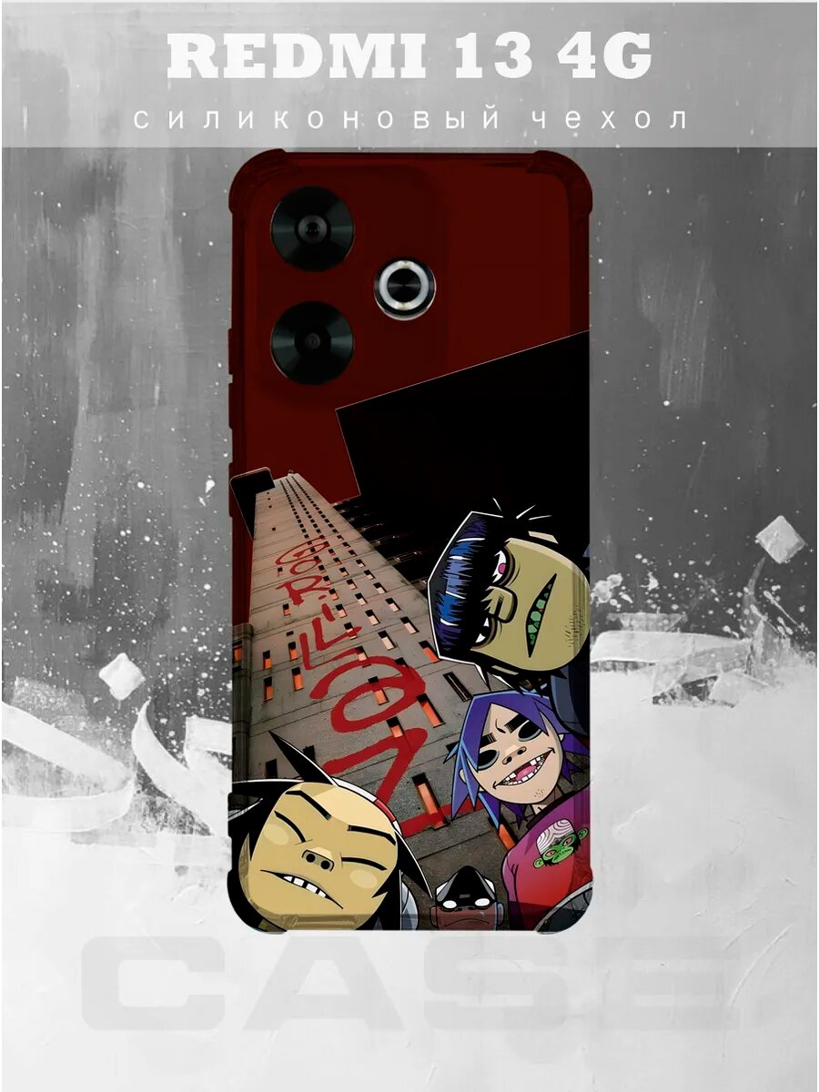 Чехол на REDMI 13 с принтом Gorillaz