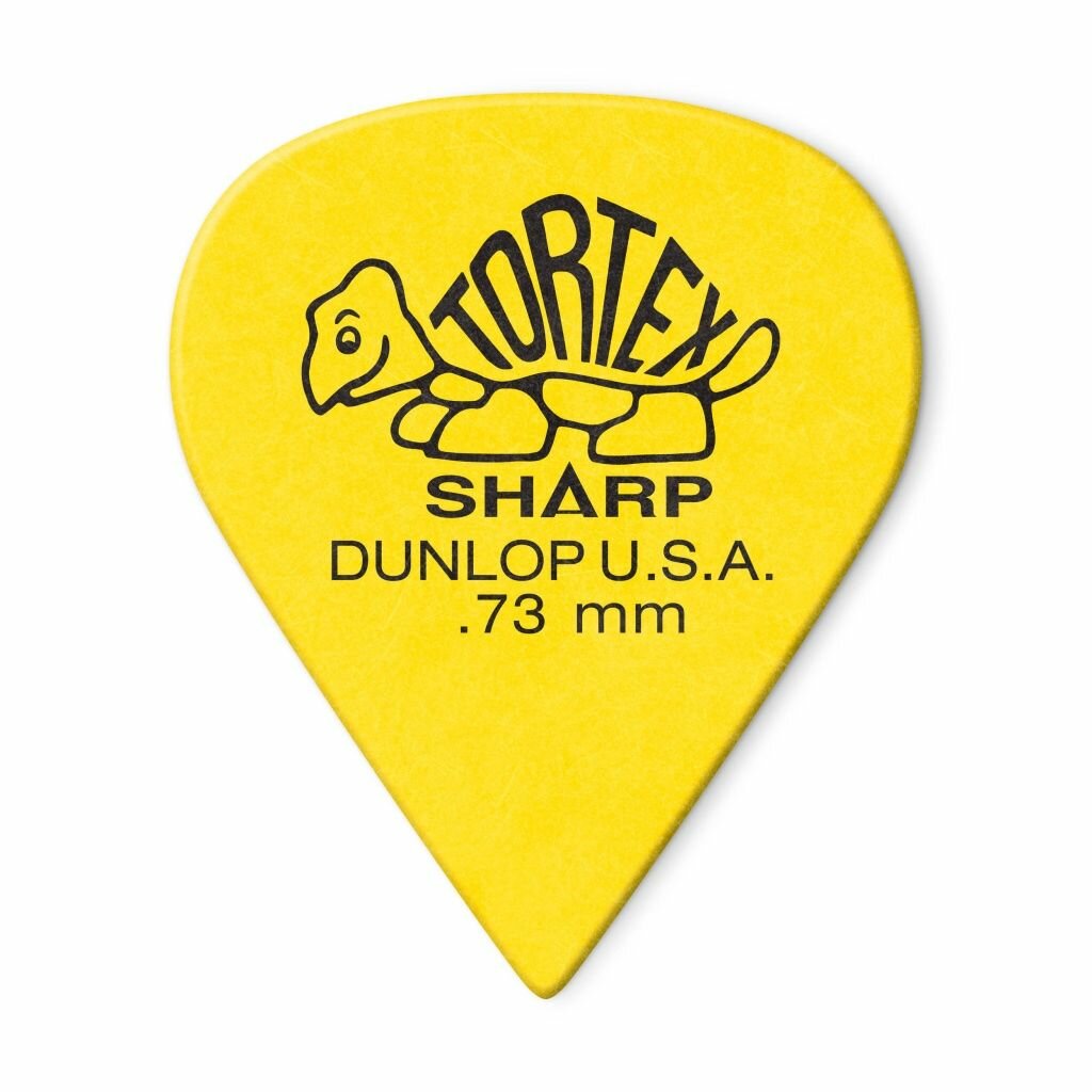 Медиатор для гитары, Dunlop Tortex Sharp, 0.73мм, 412P.73