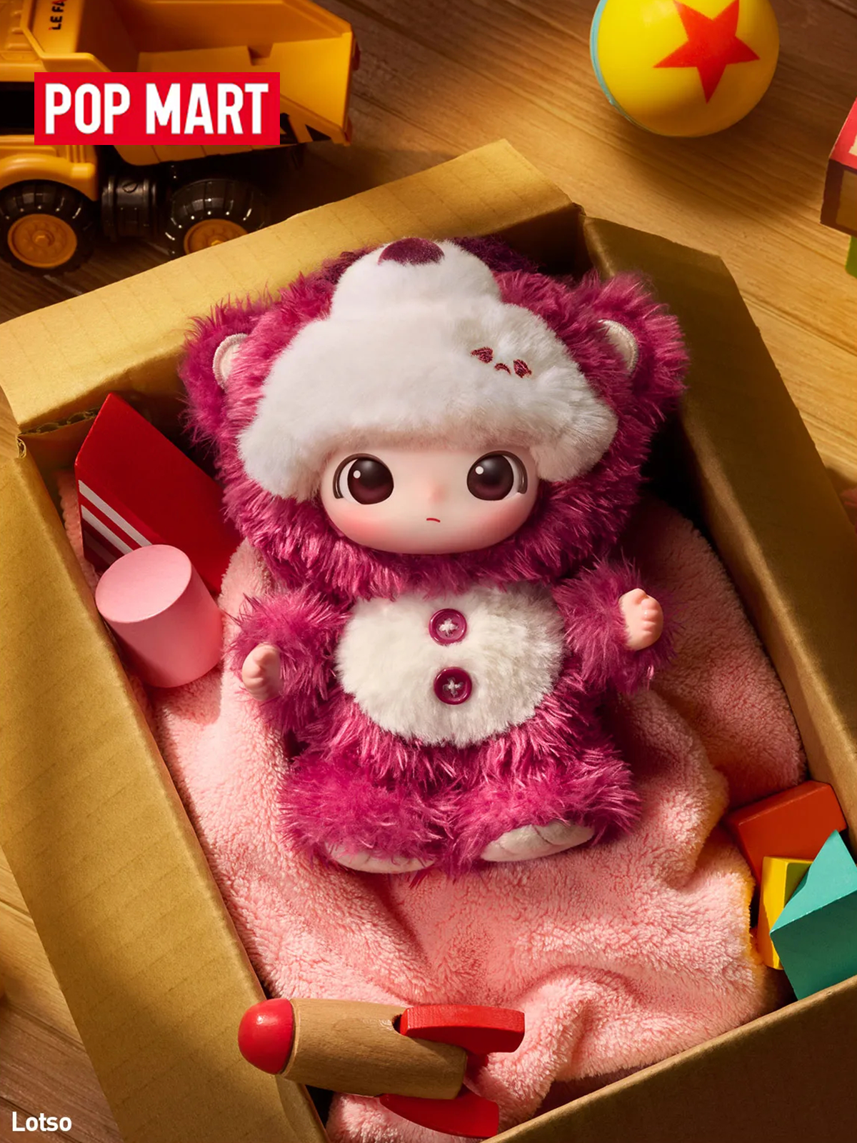 Коллекционная фигурка Слепая коробка DIMOO WORLD × PIXAR Series VinyI Plush Pendant-Lotso