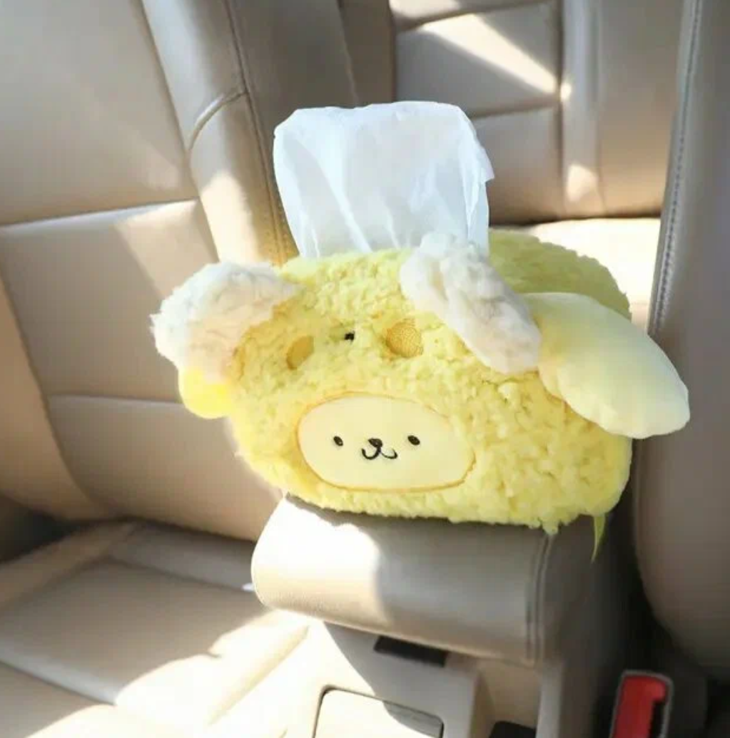 Мультяшная коробка для хранения салфеток Sanrio с булочкой из корицы, плюшевая домашняя коробка для хранения салфеток,