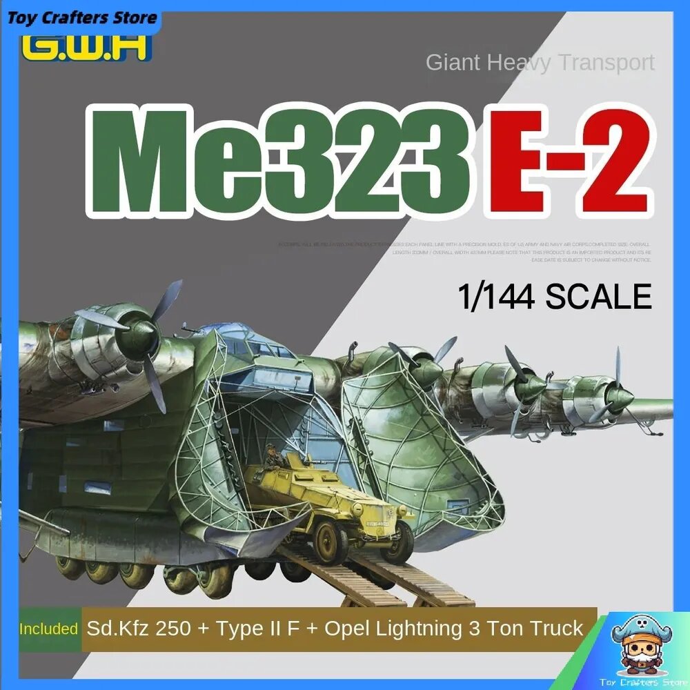 Great Wall L1013 1/144 Немецкий Me323 E-2 Giant Модель транспортного самолета (в/ 4 средства)
