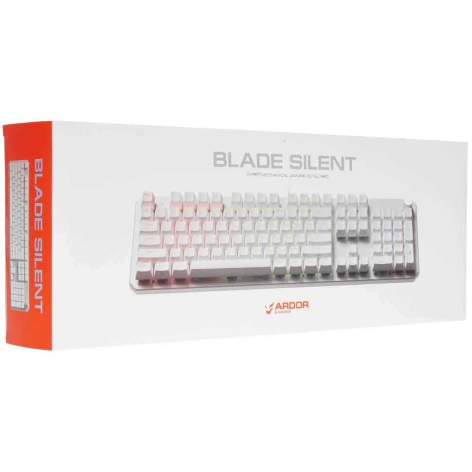 Клавиатура проводная ARDOR GAMING Blade Silent, механическая, белый