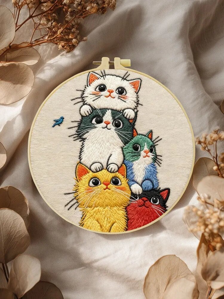 Русский комплект вышивки для начинающих, 20x20cm (7.87x7.87 Inches)