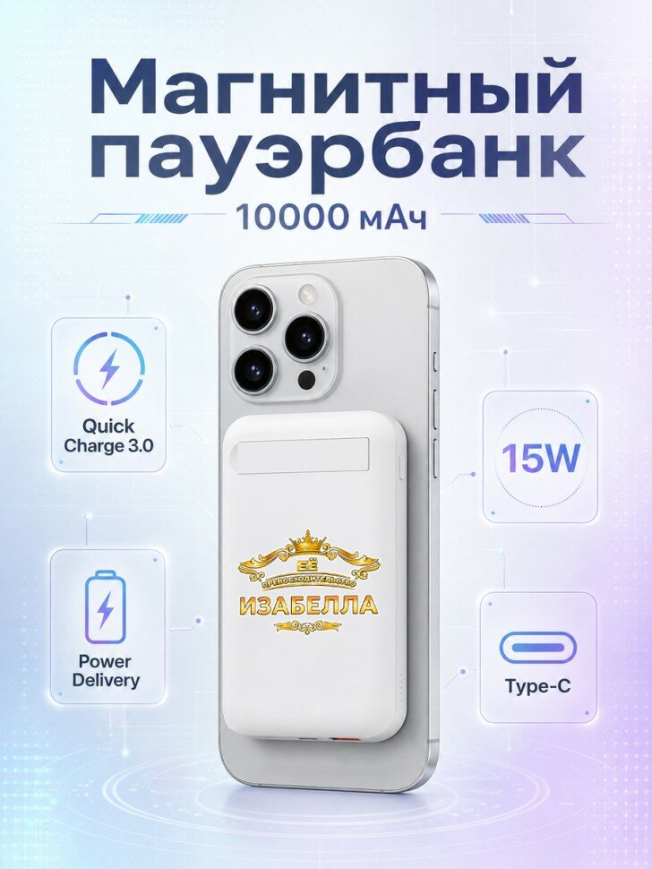 Магнитный внешний аккумулятор "Её превосходительство Изабелла"