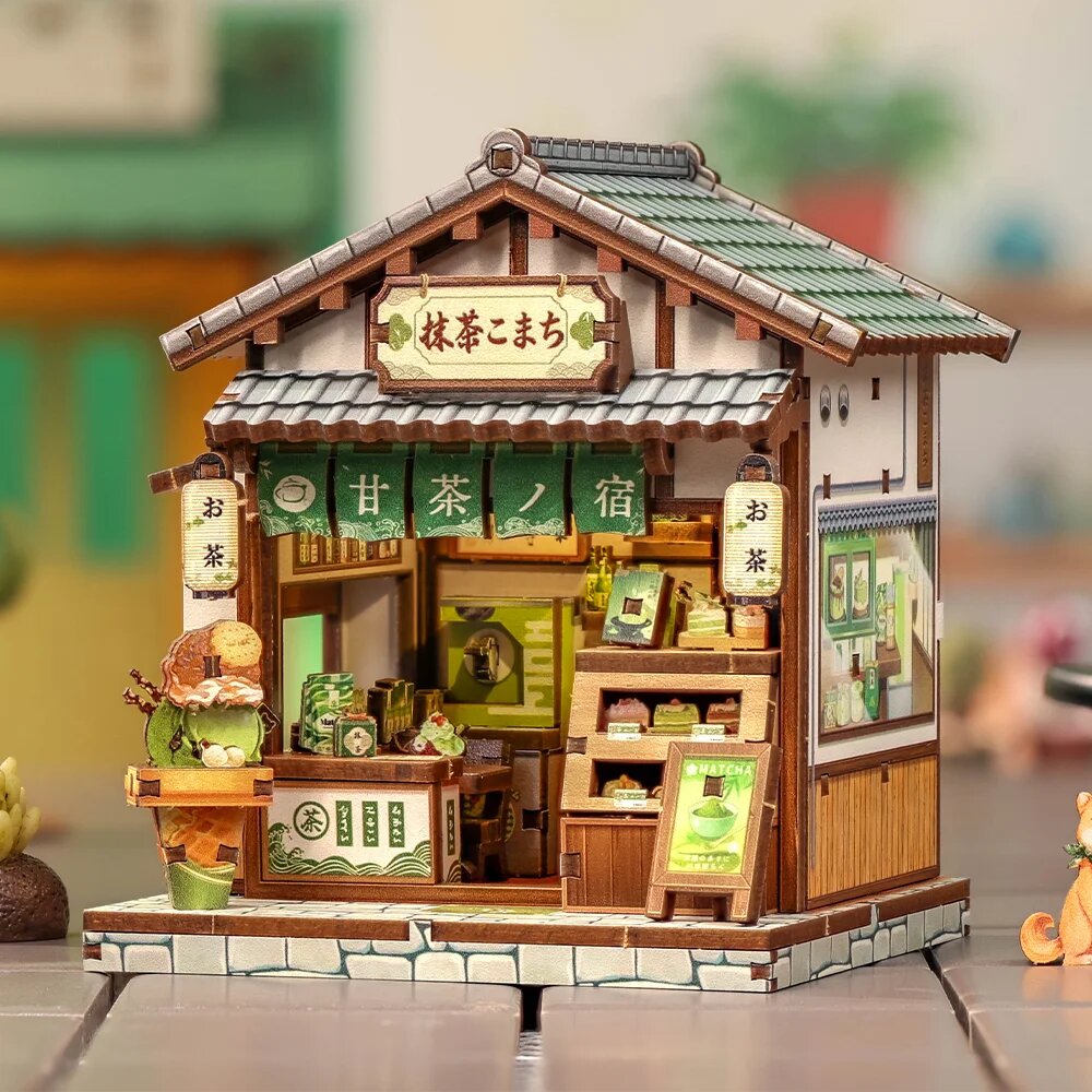 Набор для сборки книжного уголка CUTEBEE DIY: Японский мини-магазин, 3D-пазл, кукольный домик для книжной полки, уникальный подарок для любителей книг, миниатюрный набор