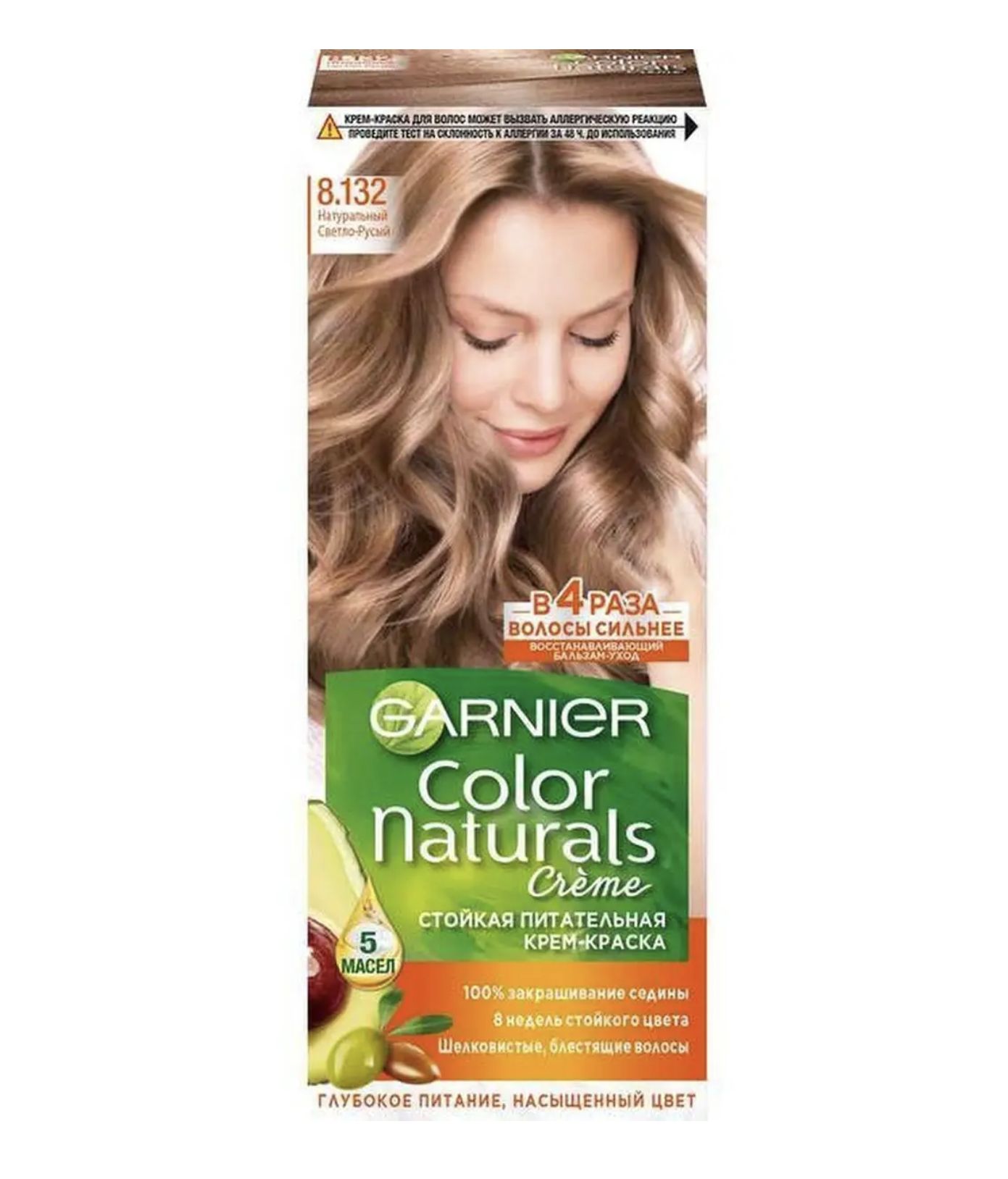 Гарнье / Color Naturals Creme Крем-краска для волос 8.132 Натуральный светло-русый 110 мл