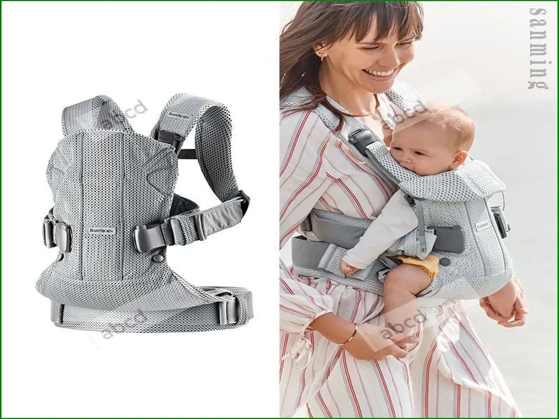 Слинг-эргорюкзак BabyBjorn One Air 3D Mesh для переноски ребенка с рождения и до 3 лет, 3 положения, светло-серый