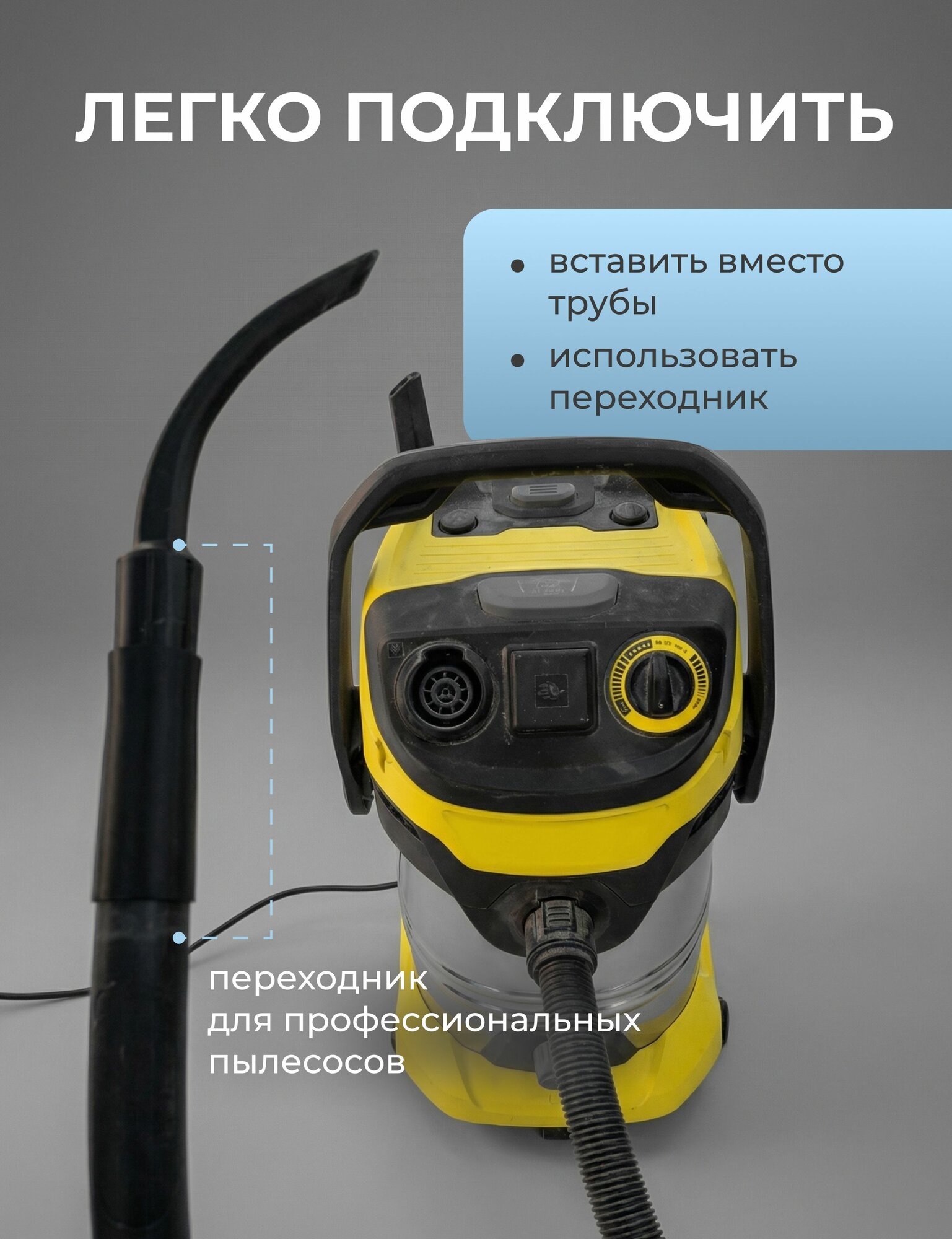 Насадка для пылесоса, щелевая узкая с изгибом, для чистки ворсовых ковров в салоне автомобиля с переходником на разные модели пылесосов