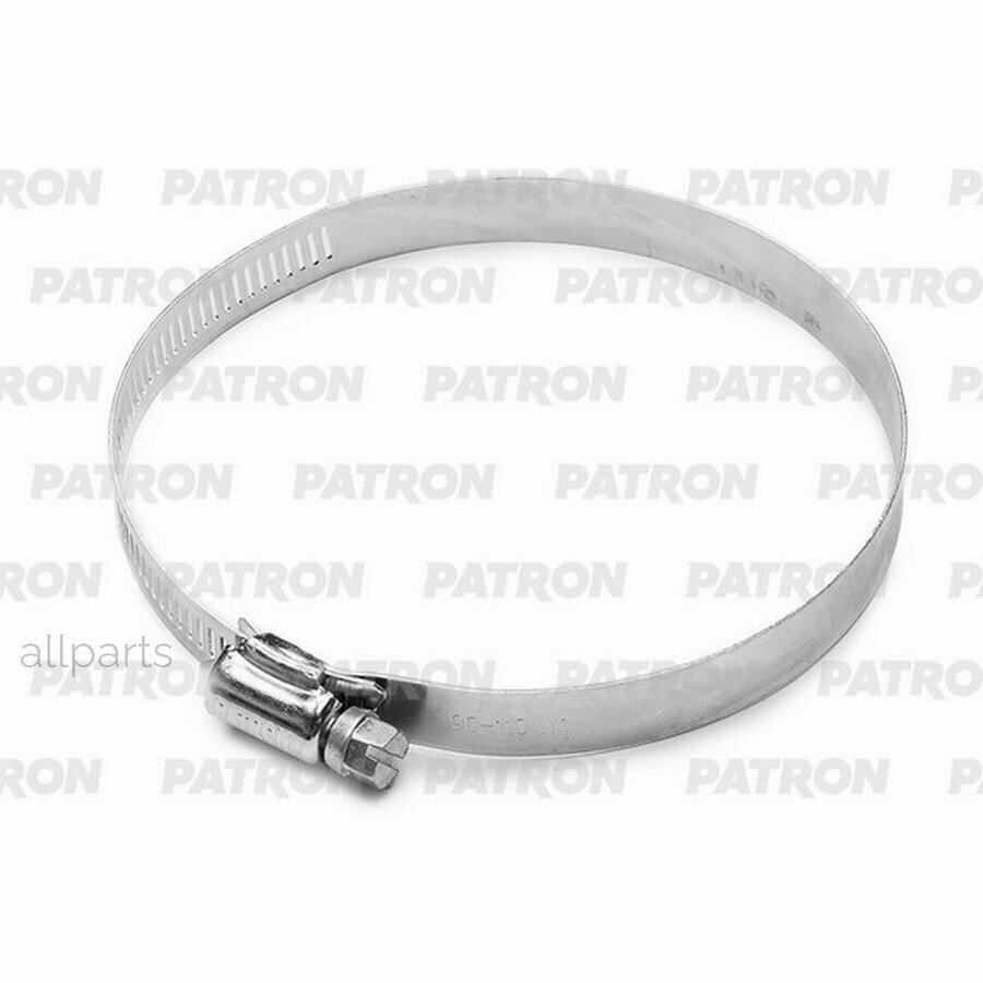 PATRON PA090110 Хомут винтовой 90-110 мм American Type лента с перфорацией, ширина ленты 12.7 мм, W1 - оцинкованная сталь