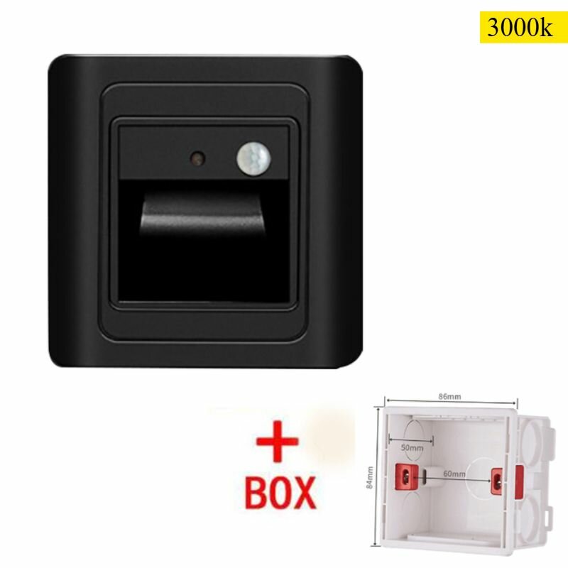 Ночник smart light датчик движения PIR LED stair light встроенный светильник для ступенек