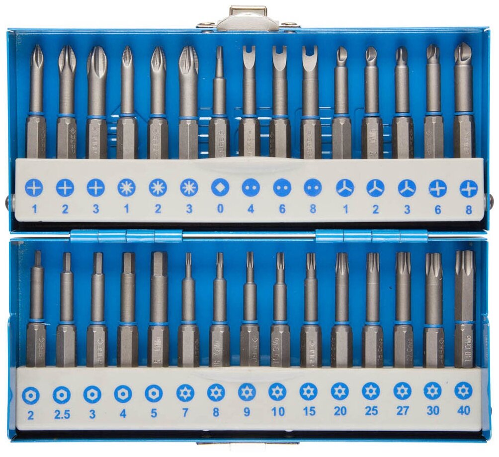 ЗУБР 30 шт, Cr-Mo, биты кованые в металлическом боксе 26092-H30