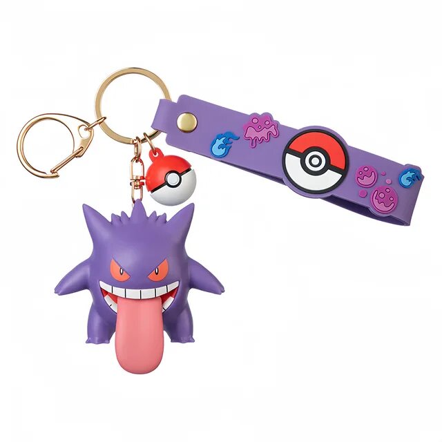 12 брелоков с аниме-покемонами Пикачу, Генгара, Мяута, подойдут для автомобильных ключей, школьных сумок, рюкзаков, украшений для рабочего стола, игрушек и подарков,