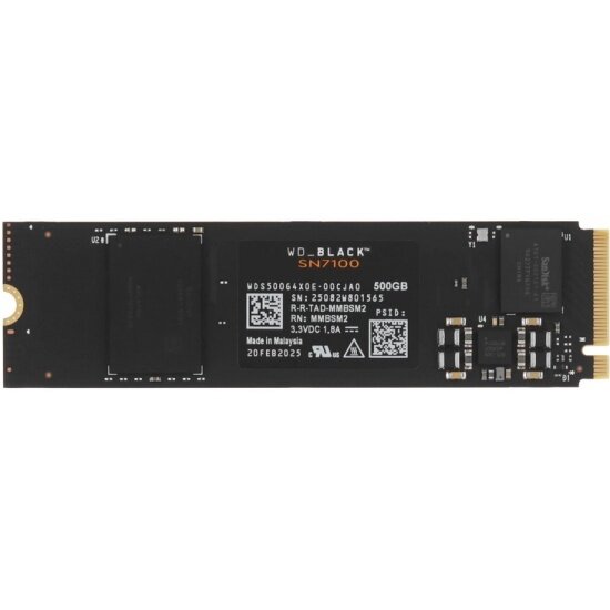 SSD диск M.2 2280 Western Digital Black SN7100 PCIe 4.0 x4 500GB (WDS500G4X0E)
