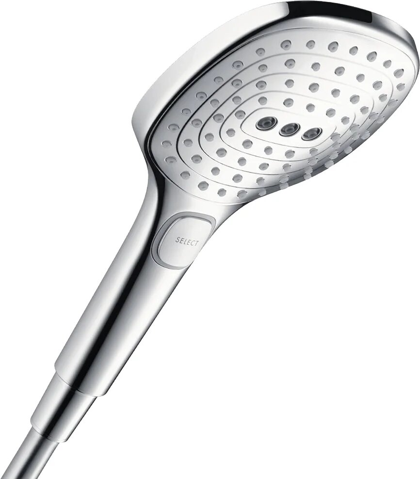 Душевая лейка Hansgrohe Raindance Select Air 120 Air 3jet 26520000 3 режима, лейка для душа, хром, глянцевая, квадратная