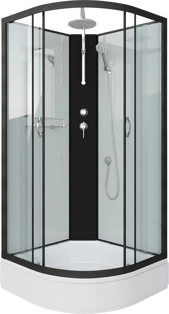 Душевая кабина Niagara Classic NG-6701-14BKT 90x90 см, без крыши, с тропическим душем