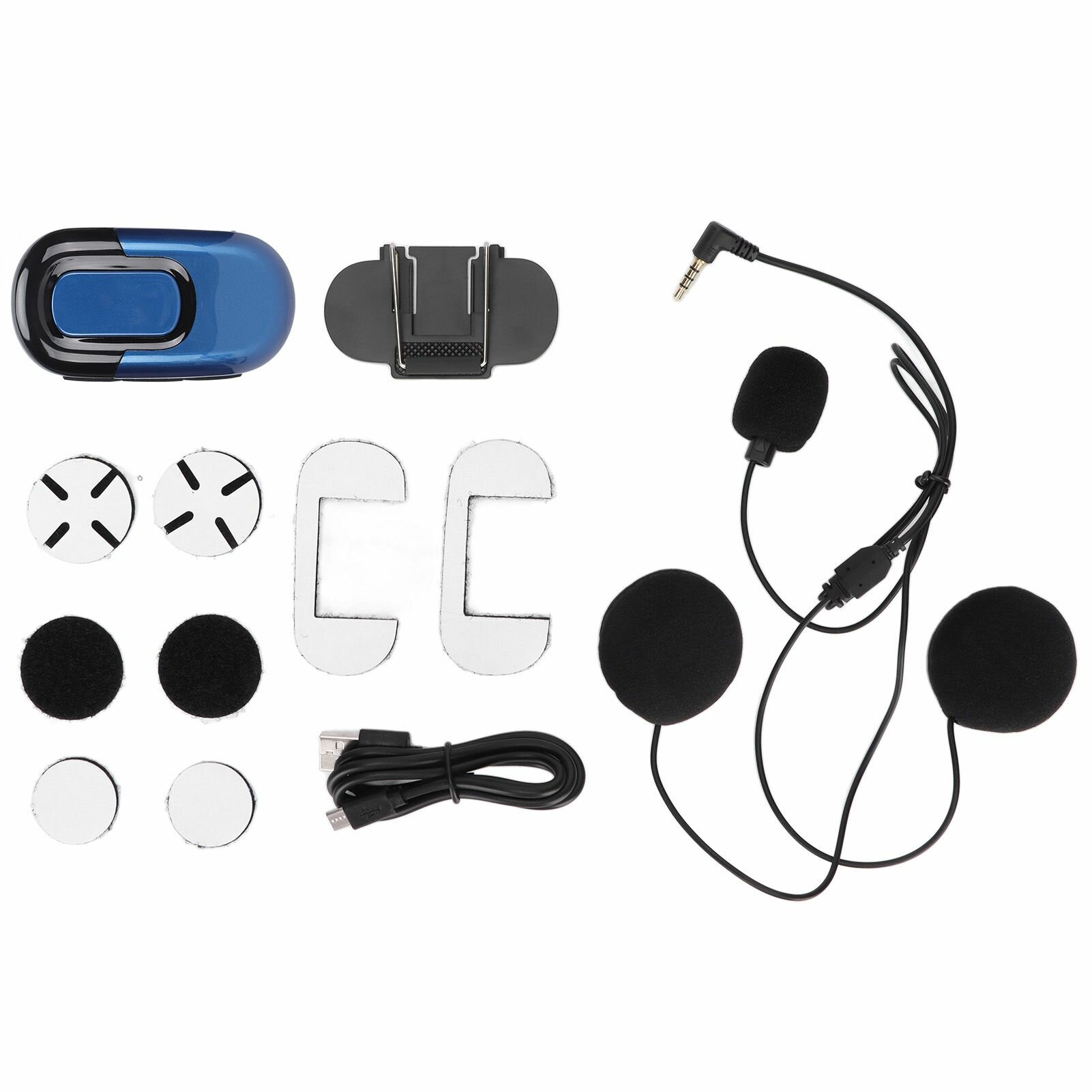 Мотошлем Bluetoothгарнитура для мотоциклистов, съемные наушники, аккумулятор 1100 мАч