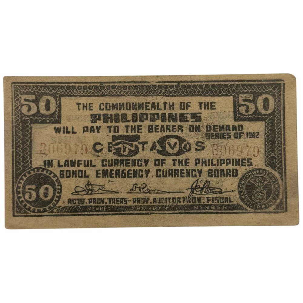 Филиппины, Бохоль 50 сентаво 1942 г. (Лот №2)