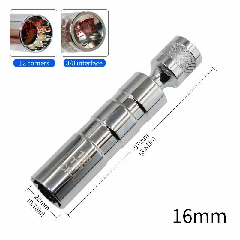 Свечной торцевой ключ 14 мм для снятия магнитных свечей зажигания — удобный инструмент для замены свечей в гараже