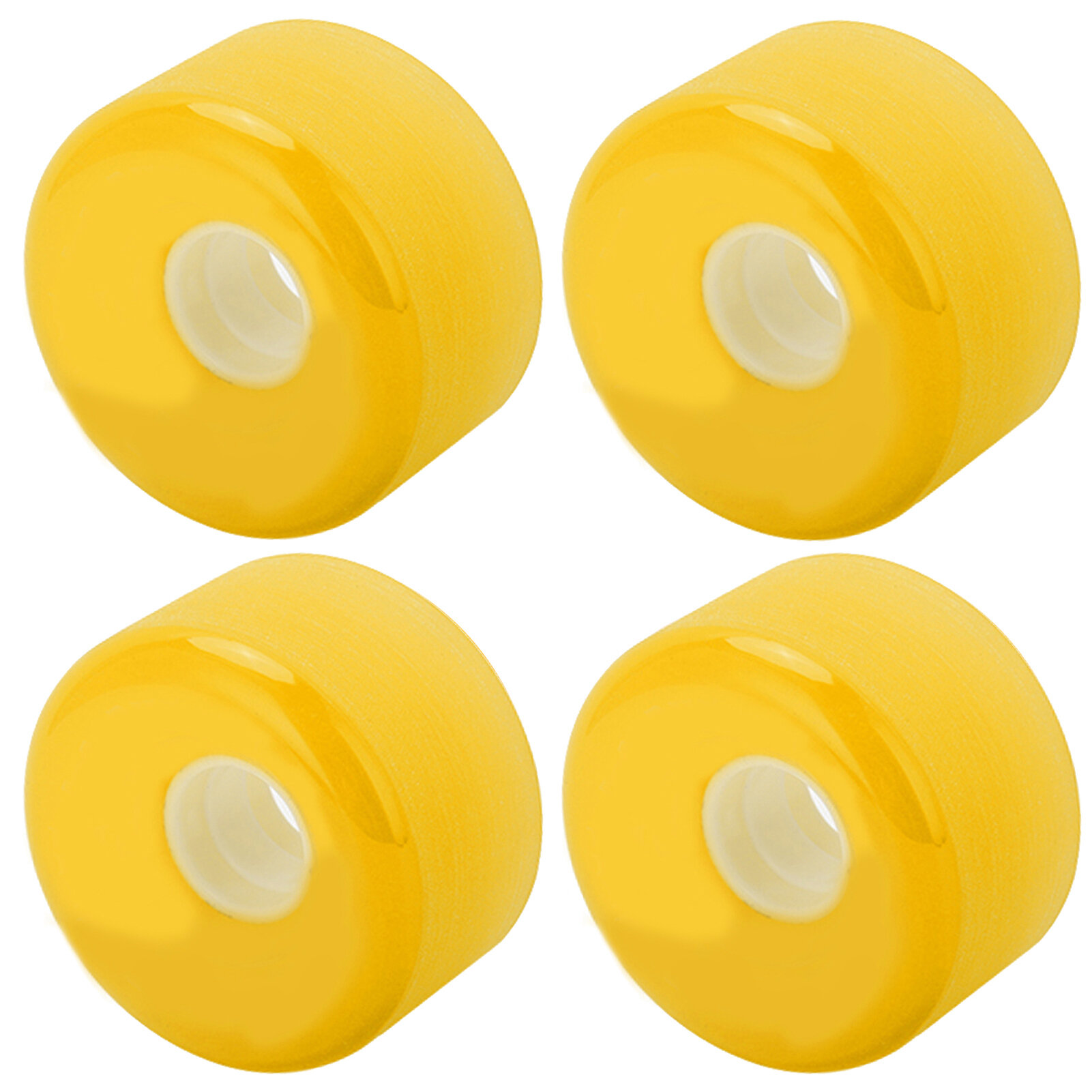 PUENTE 4pcs 70x42mm Skateboard Wheels 80A Longboard Cruiser Replacement PartsYellow