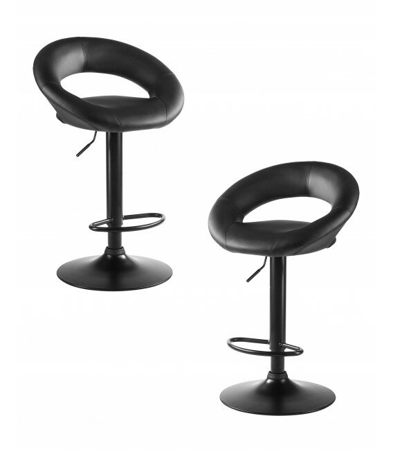 Набор 2 шт Стул барный DOBRIN MIRA BLACK, чёрный