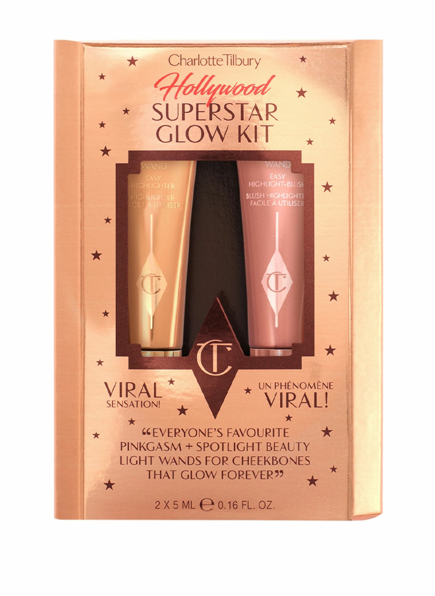 Charlotte Tilbury Набор для макияжа HOLLYWOOD SUPERSTAR GLOW KIT 2 x 5 мл