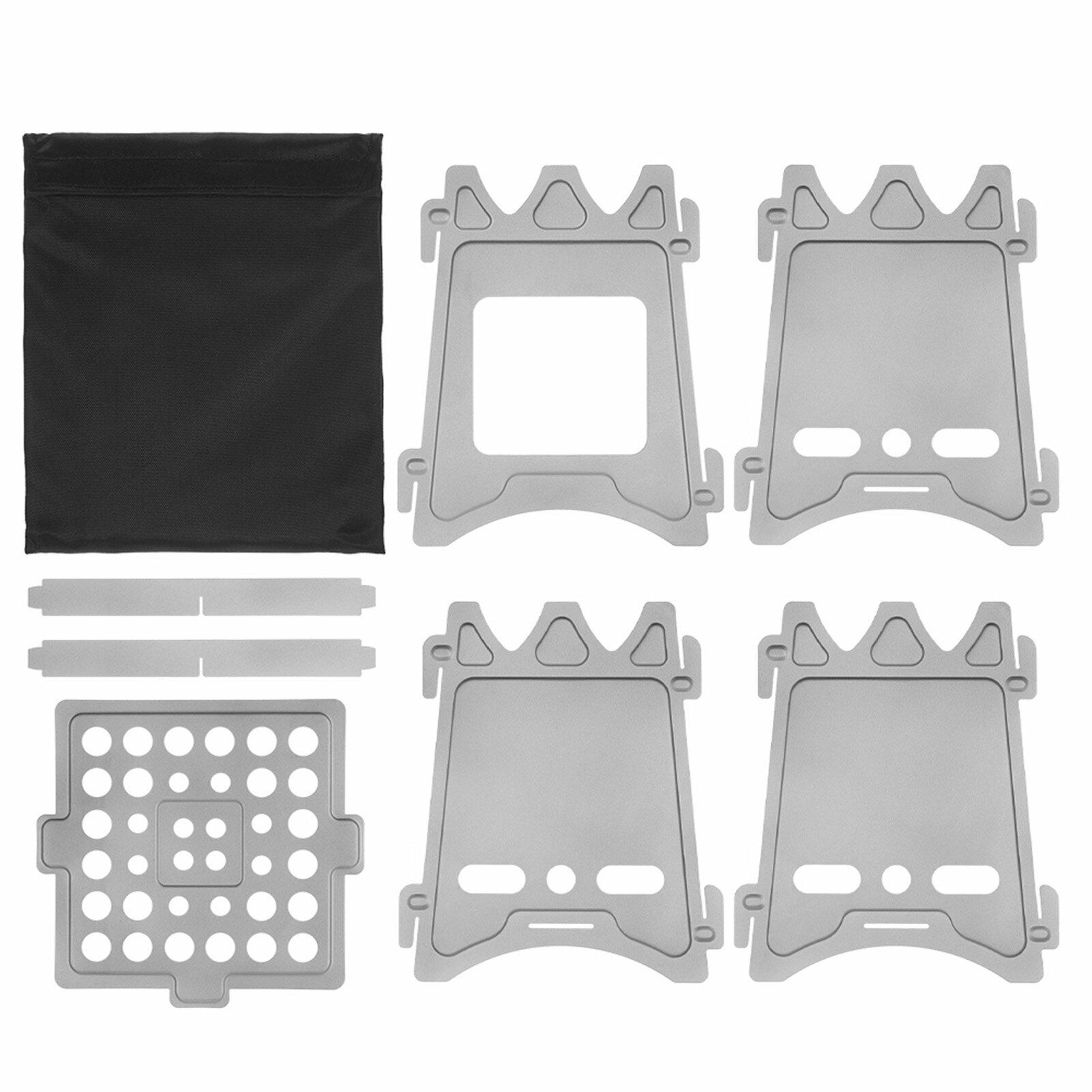 Походная Дровяная Печь с Сильфоном Портативная Складная Легкая Титановая Дровяная Походная Печь для Выживания на Открытом Воздухе Приготовления Пищи Пикника Охоты