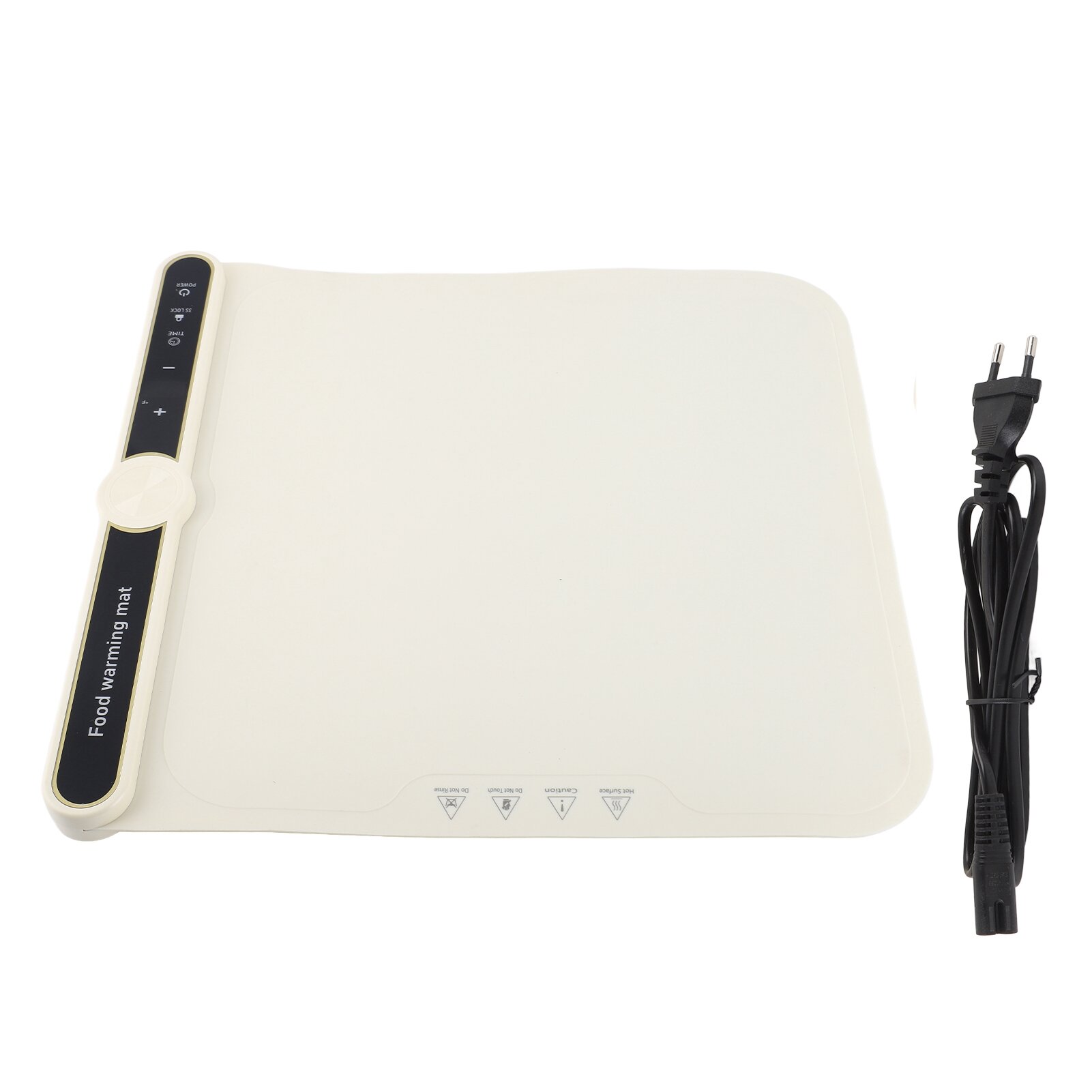 Портативный электрический подогреватель пищи мощностью 360 Вт, 6 таймеров, 9 уровней температуры, свернутый в рулон, силиконовый, бежевый, размер S.