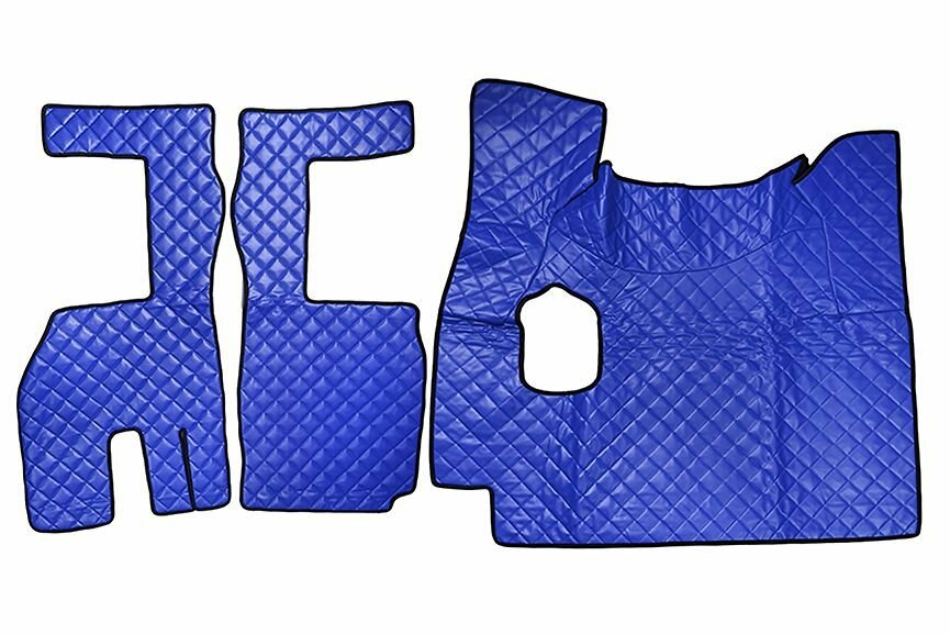 Коврик для Volvo 2009+, экокожа, синий, противоскользящий, передние
