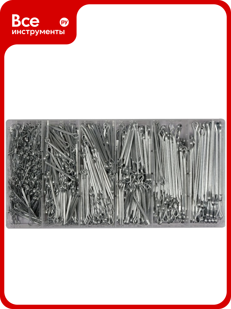 Набор шплинтов YATO, в прочном пластиковом кейсе, из нержавеющей стали с матовым лаком, диаметр 4 мм, длина