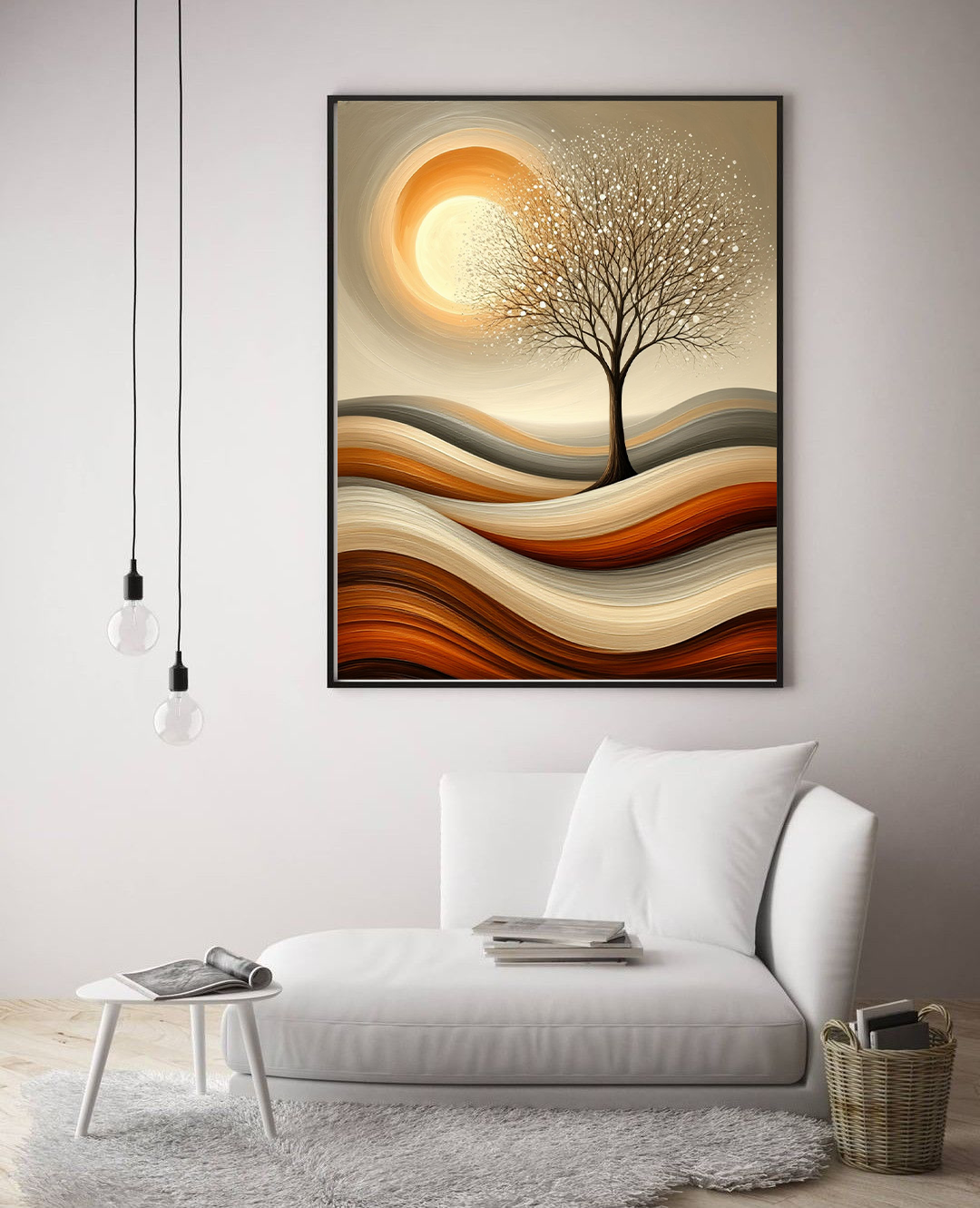 Картина на стену "Интерьерная абстракция" 40х50 см, холст на подрамнике, InterHobby