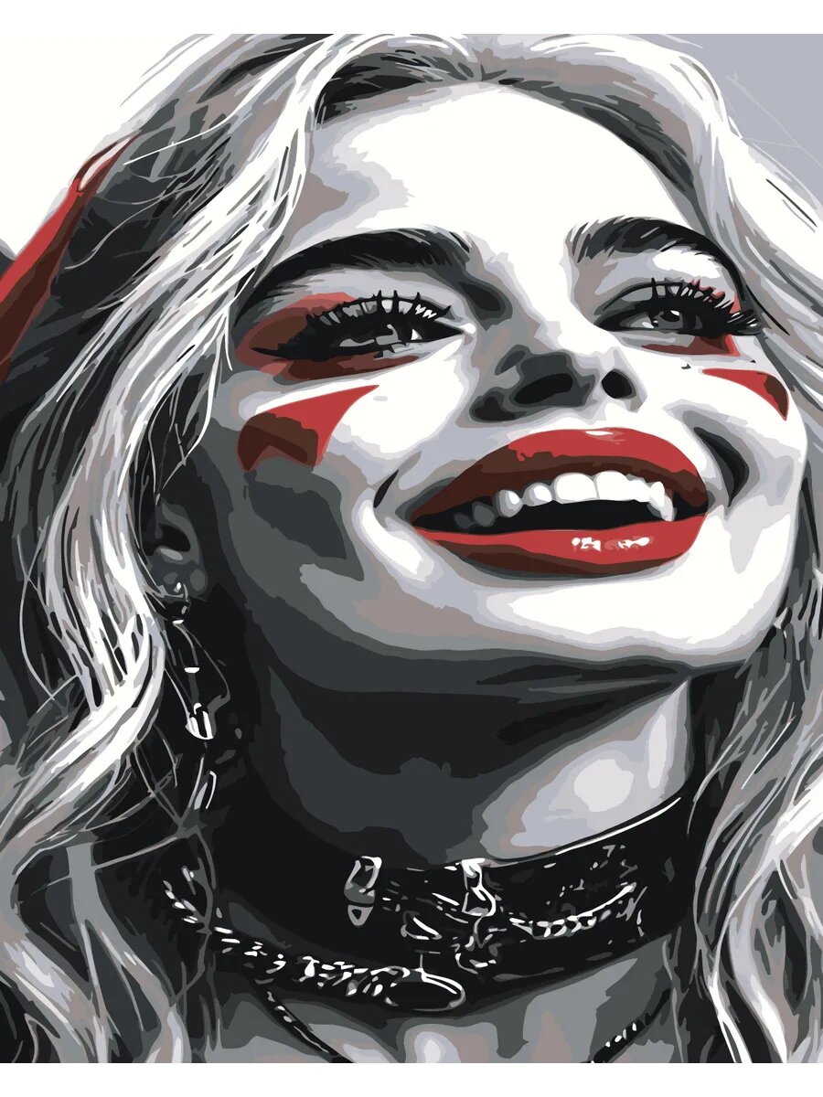 Картина по номерам Фэнтези Харли Квин Суперзлодейка