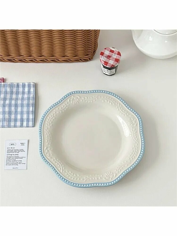 Тарелка 22 см 1 шт голубой