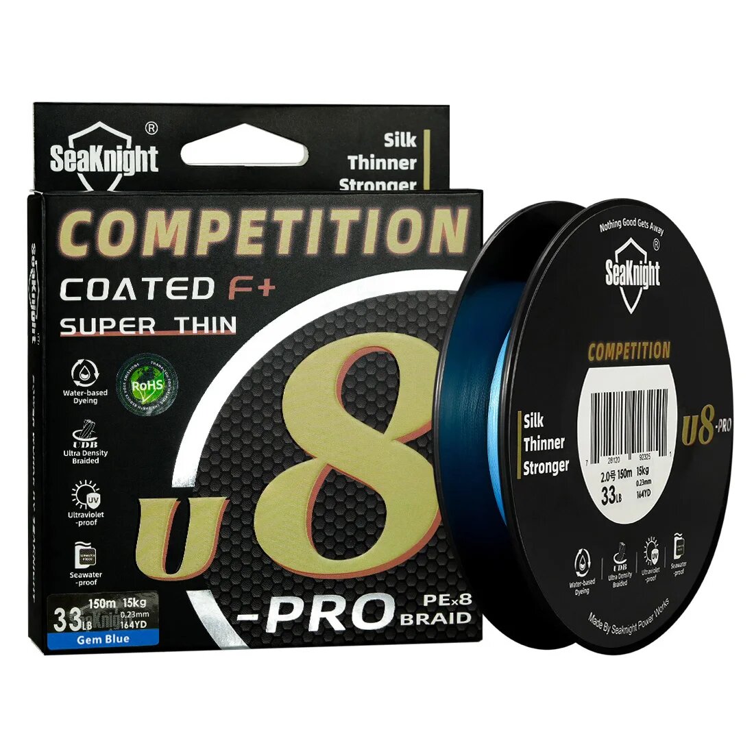 SeaKnight Competition U8 Pro, 150м, 1.2, 25LB, Gem Blue
