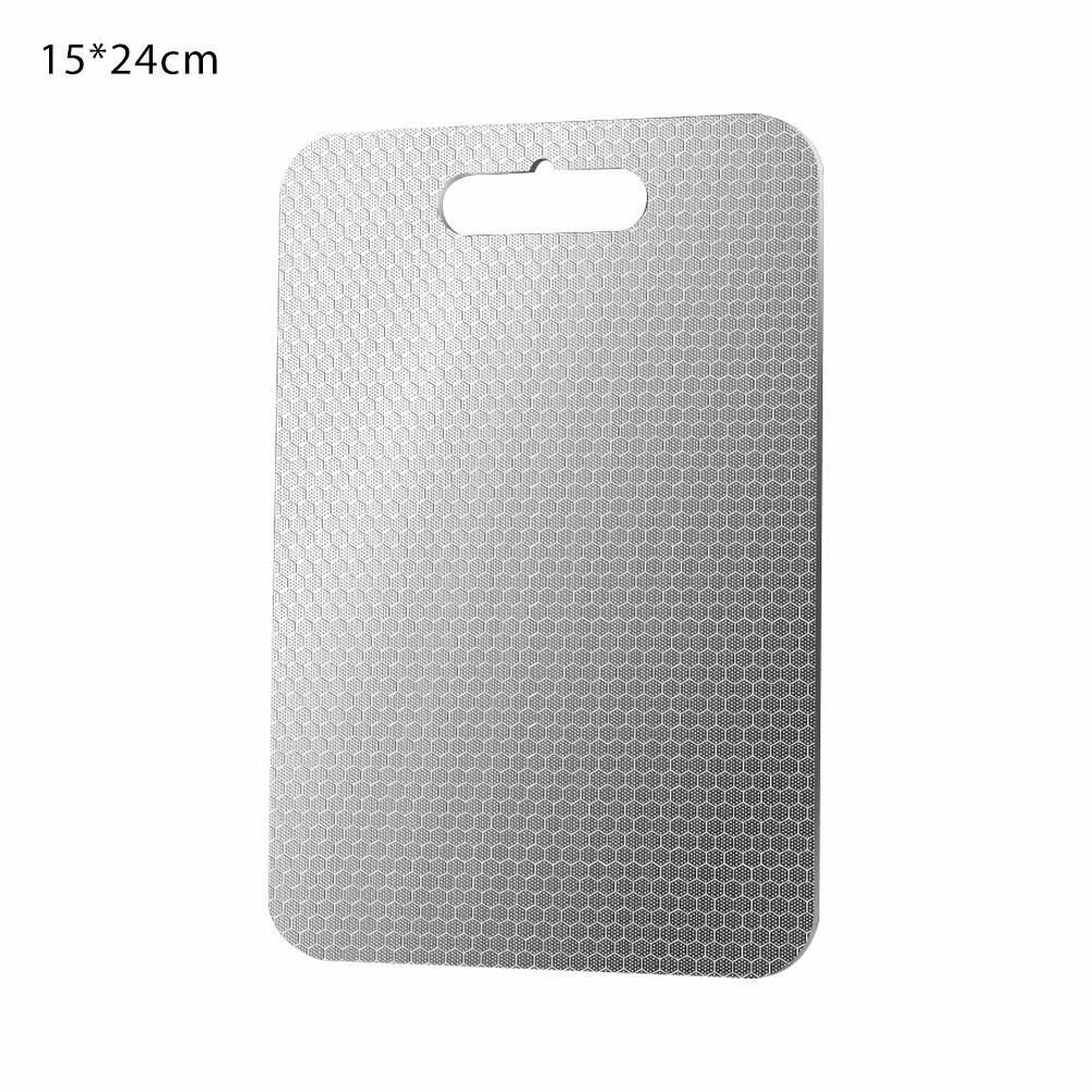 Доска разделочная для кухни металлическая из нержавеющей стали, двухсторонняя