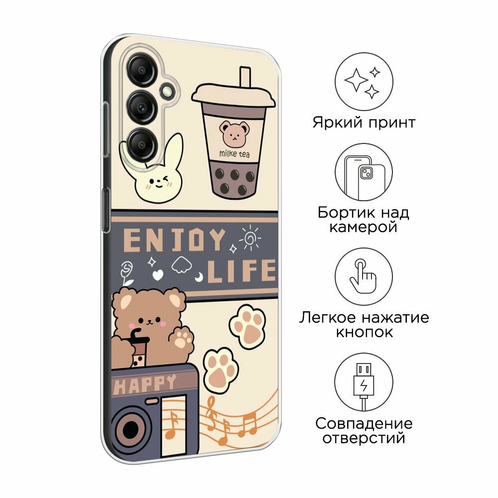 Чехол на Samsung Galaxy A15 / Самсунг А15 с принтом "Enjoy life 1" — фото 1