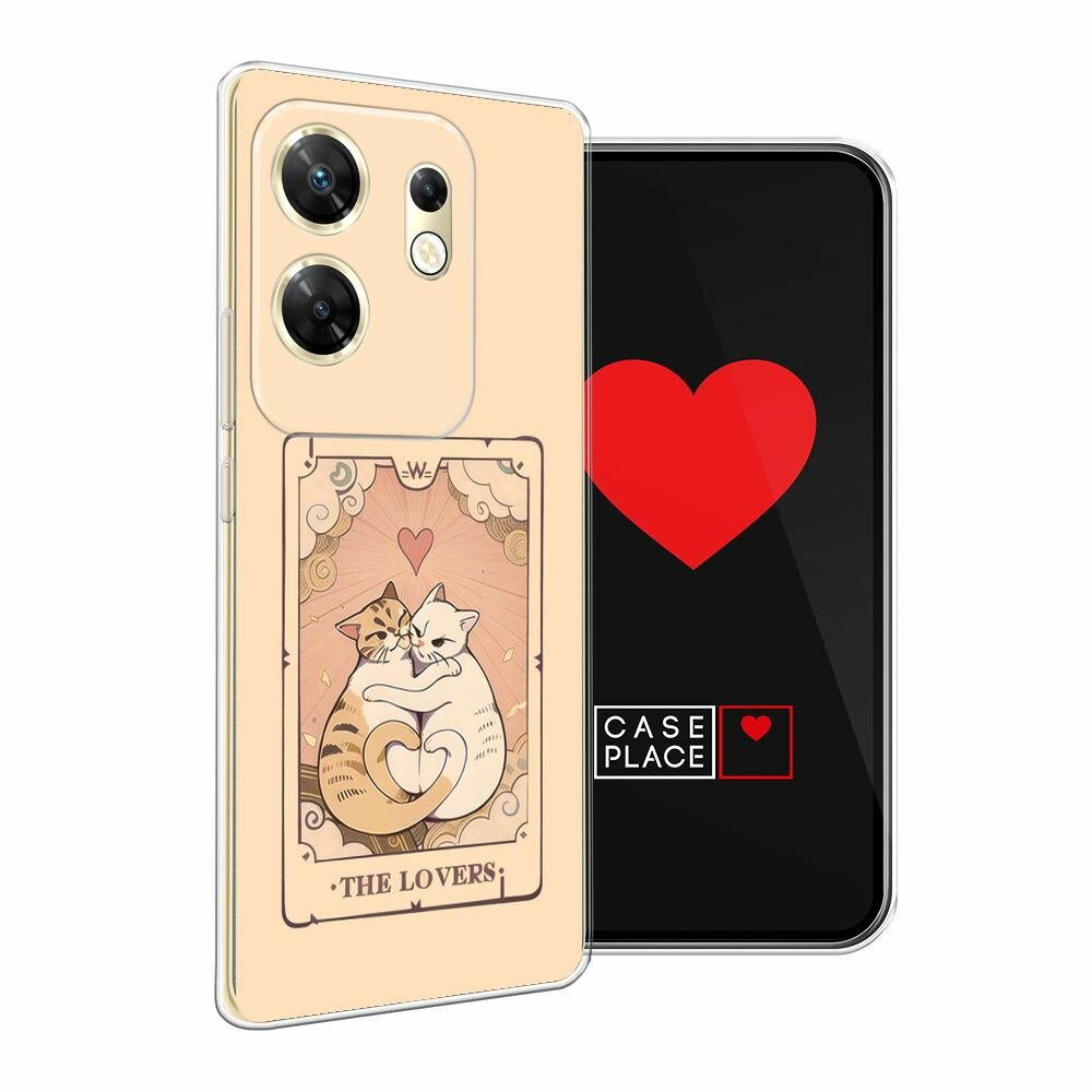 Чехол на Infinix Zero 30 4G / Инфиникс Зеро 30 4G с принтом "The lovers cats 1 - 14 февраля" — фото 1