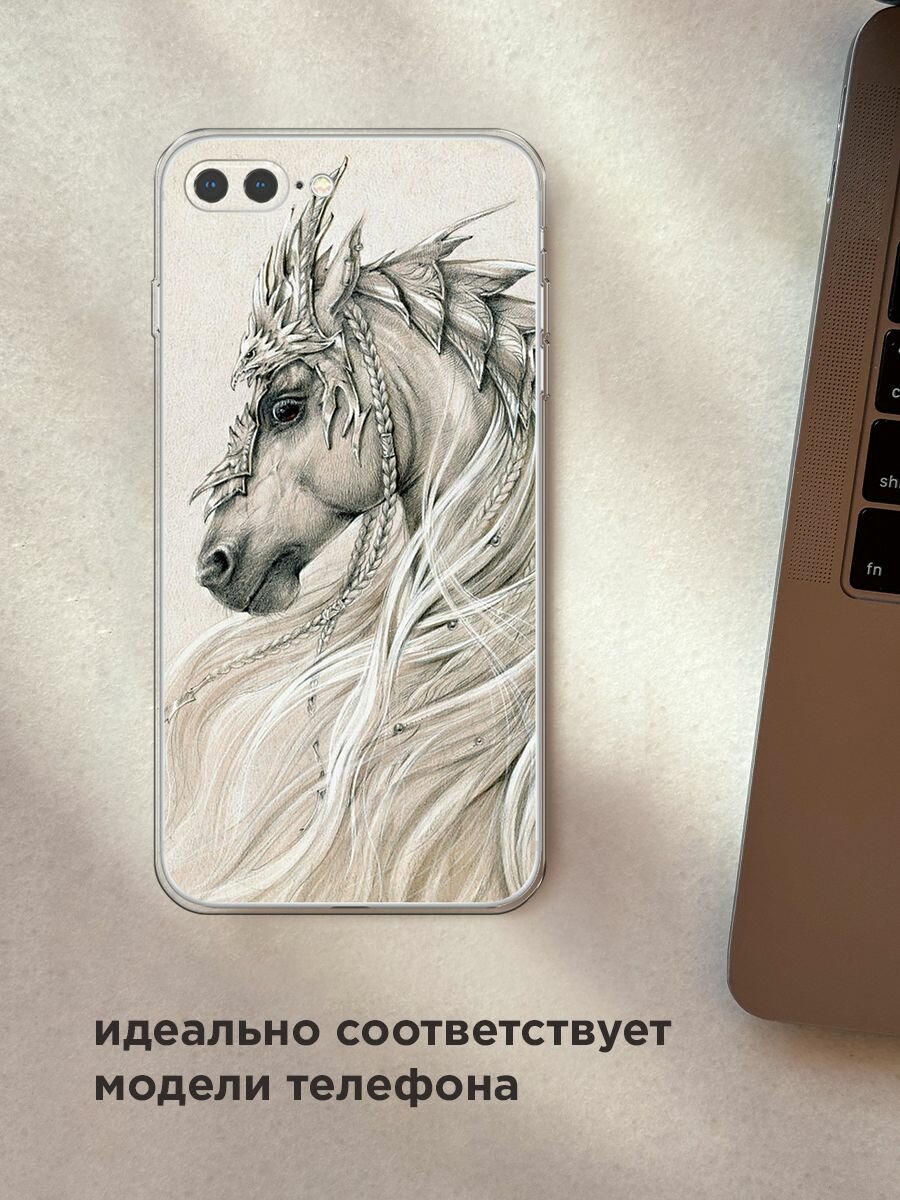 Чехол на Apple iPhone 7 Plus / Айфон 7 Плюс с принтом Мифическая лошадь — фото 1