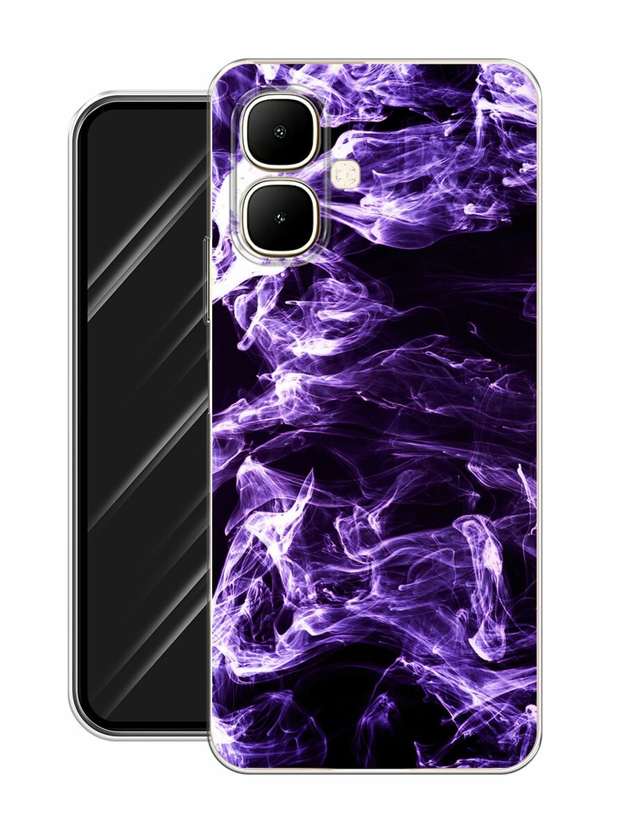 Чехол на Infinix Smart 10 / Инфиникс Смарт 10 с принтом "Фиолетовый дым" — фото 1