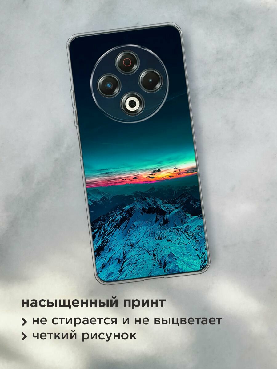 Чехол на Tecno Spark 30 / Текно Спарк 30 с принтом "Закат в горах" — фото 1