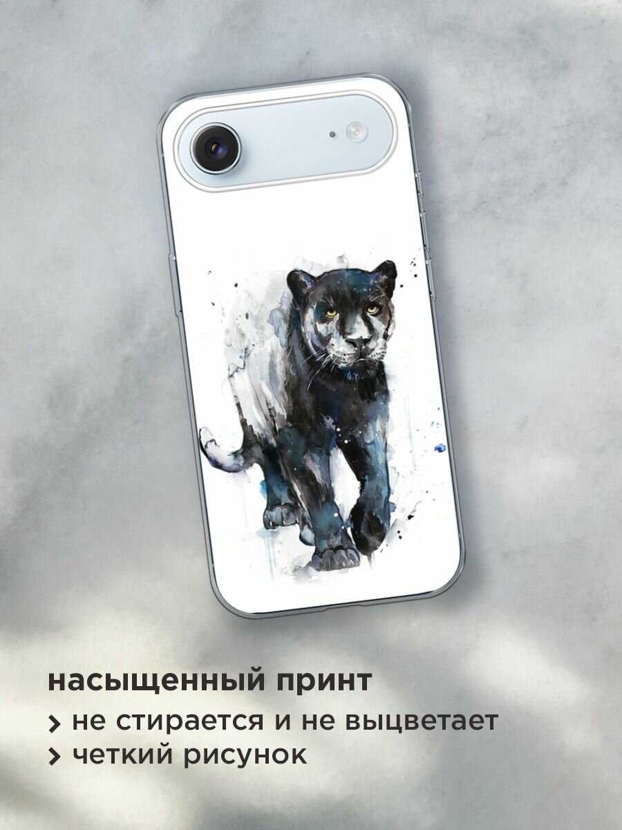 Чехол на Apple iPhone Air / Айфон Айр с принтом "Пантера арт 3" — фото 1