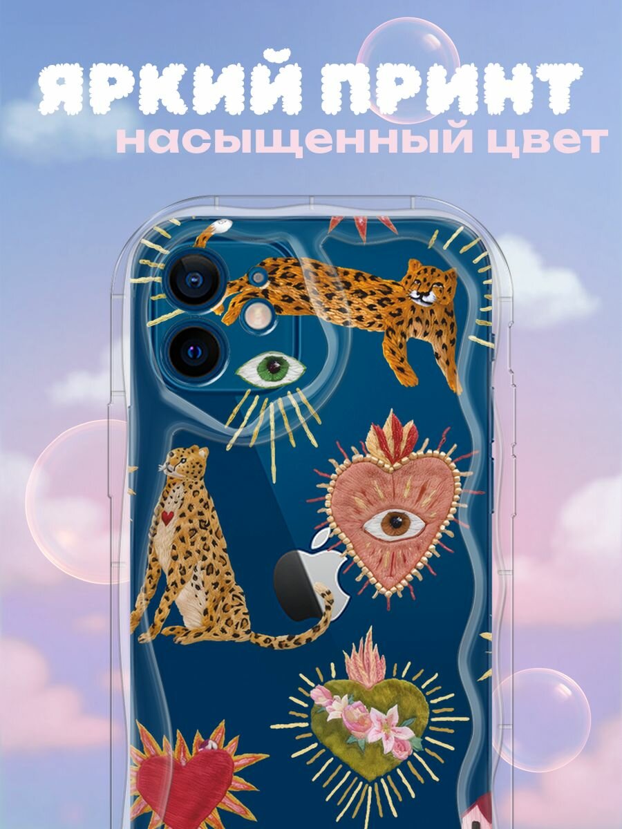 Чехол на Apple iPhone 12/12 Pro / Айфон 12 с принтом "Сюрреализм паттерн" — фото 1