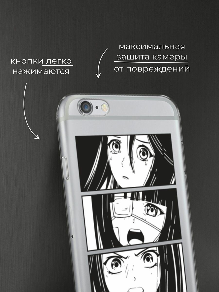 Чехол на Apple iPhone 6 / Айфон 6 с принтом "Tokyo girls", прозрачный — фото 1