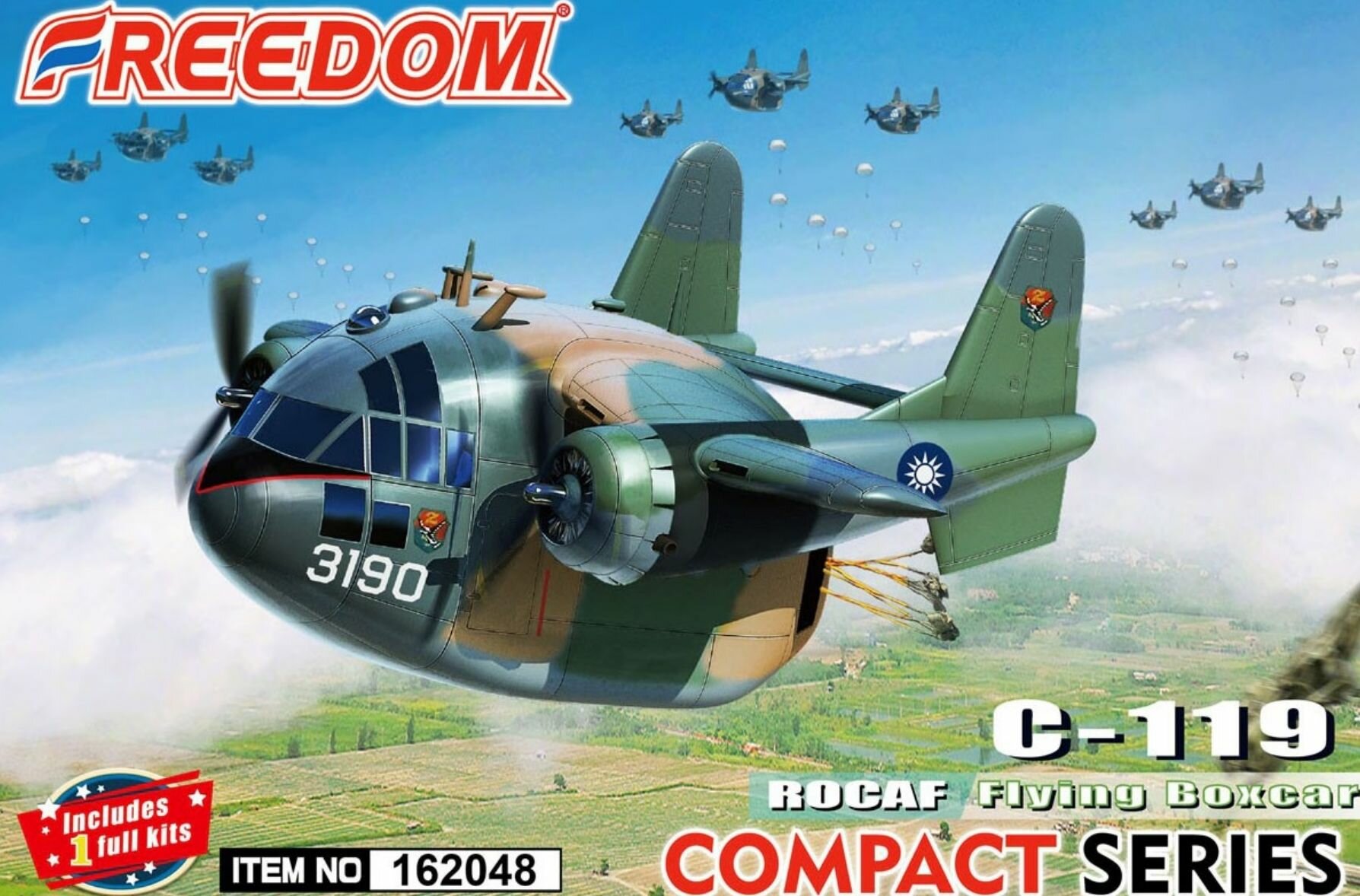 FREEDOM 162048 Q version Compact Series: ROCAF C119 Flying Boxcar сборная модель самолета
