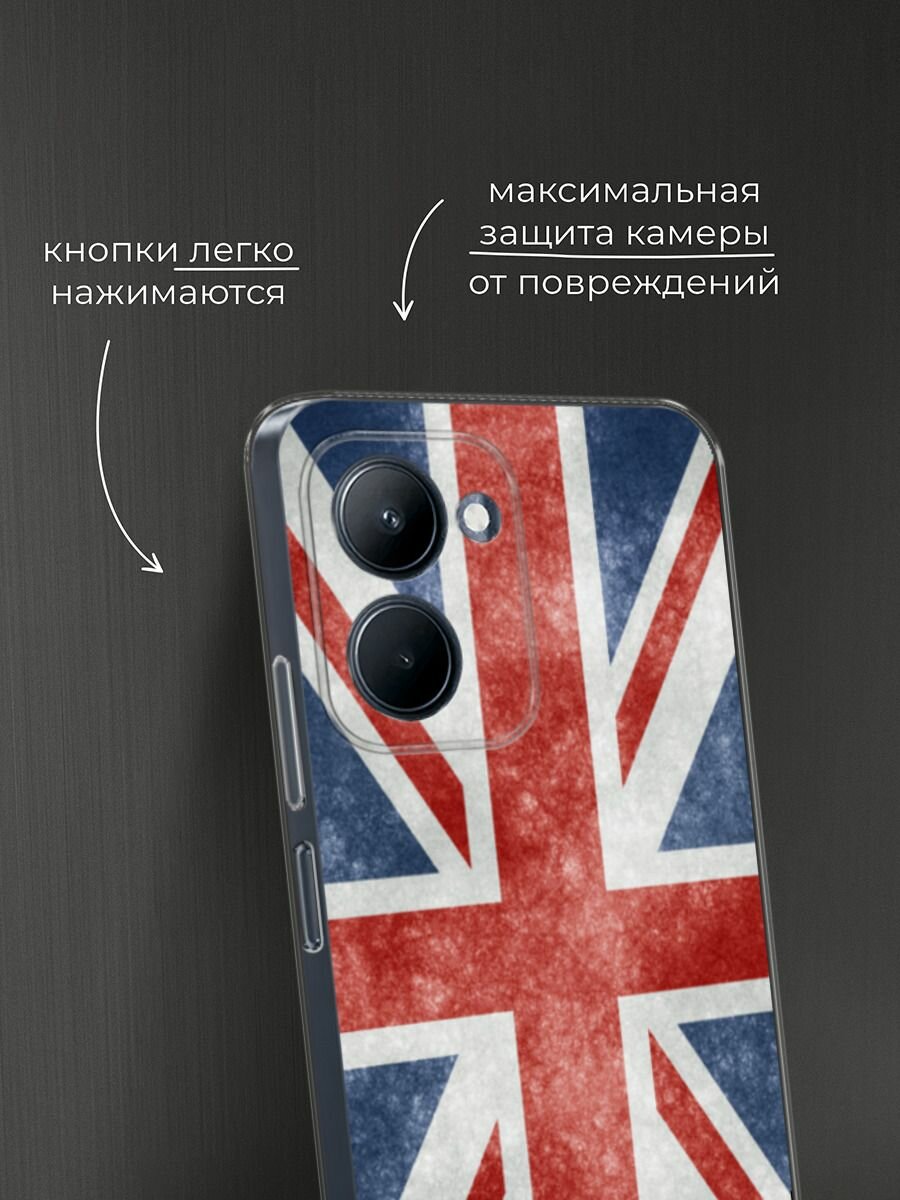 Чехол на Realme C33 / Реалми С33 с принтом "Флаг Великобритании 1" — фото 1